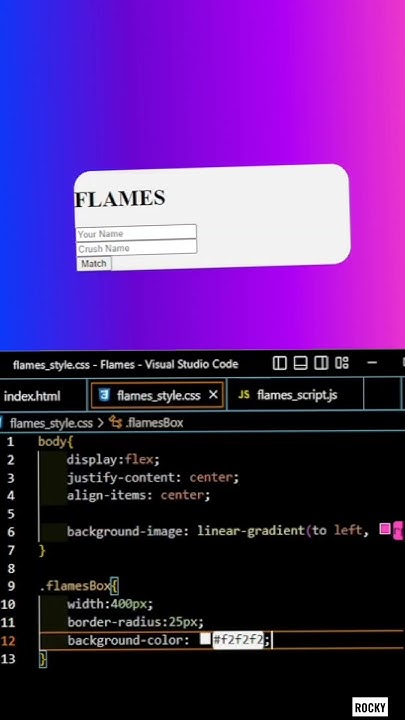 Flames Matching Calculator School days Memories/#HTML,#CSS, #JavaScript/ 555creation - YouTube