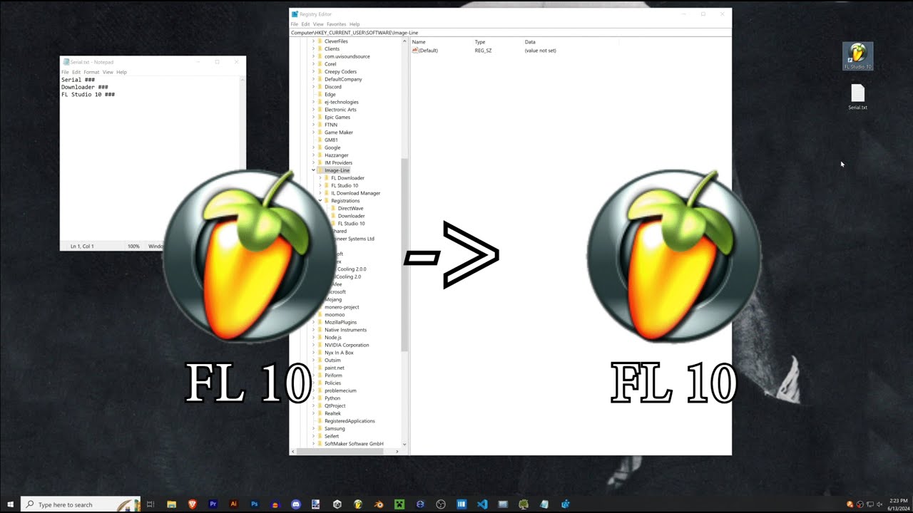 Hack your registry to get old FL license (free key) - YouTube