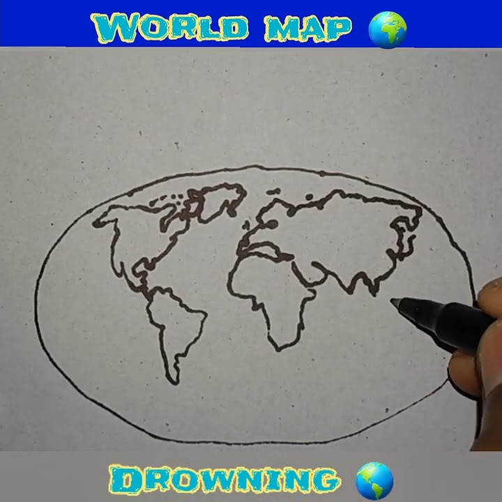 how to draw world map easily/🌍/how to draw world map easy//world map ...