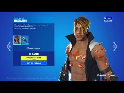 BRIX BARTON (OUTFIT) "RARE” - 1200 V-BUCKS FORTNITE CHAPTER 4 SEASON 4 ...