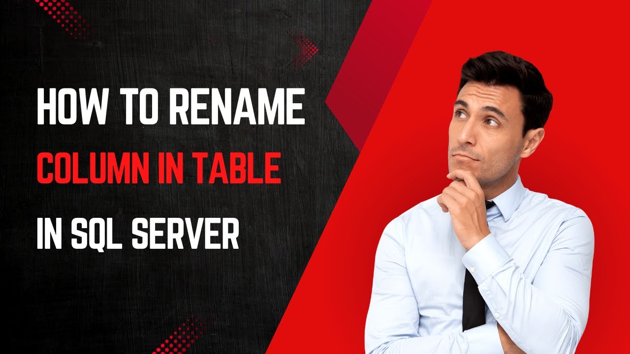 How to rename column in table - YouTube