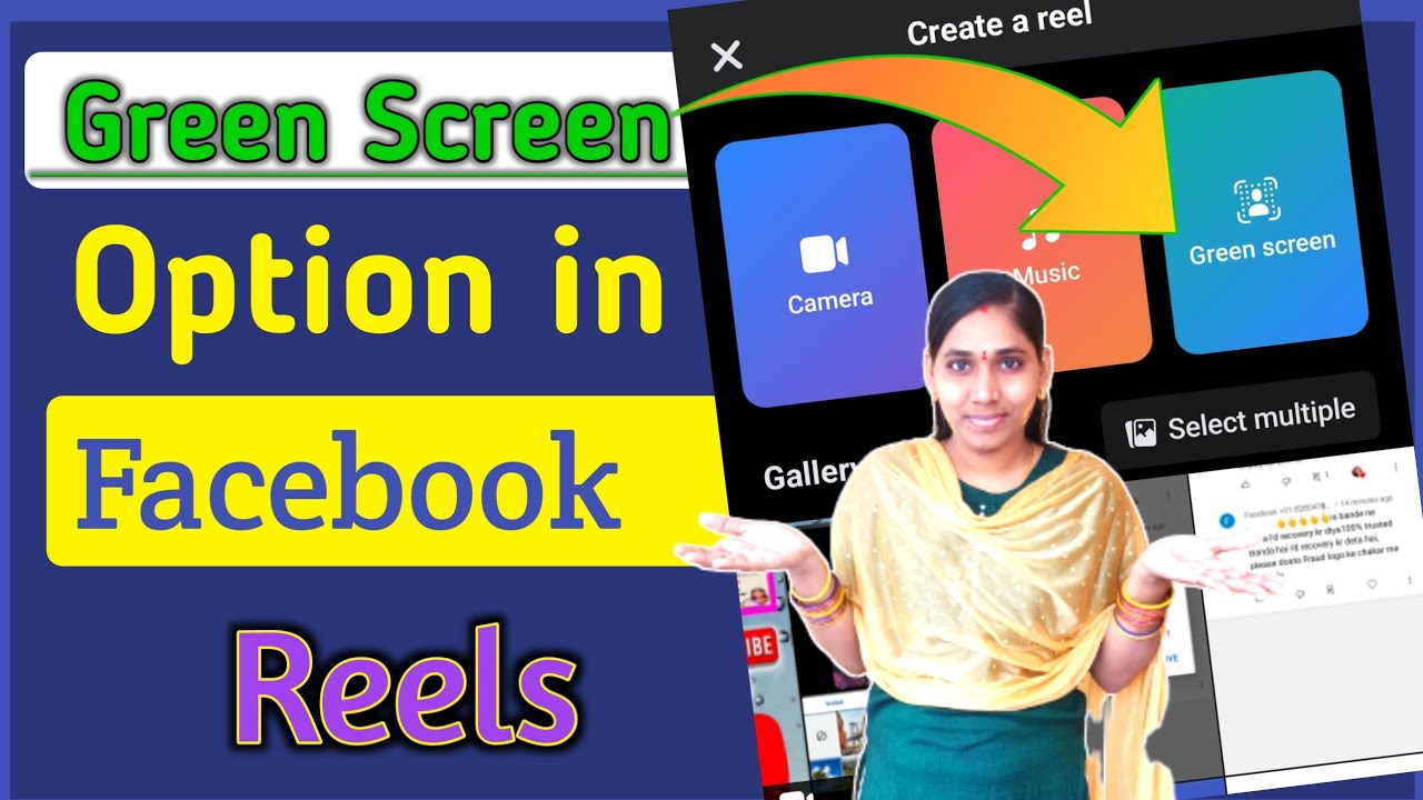 How to Record Green Screen Video's in Facebook Reels || Facebook Reels ...