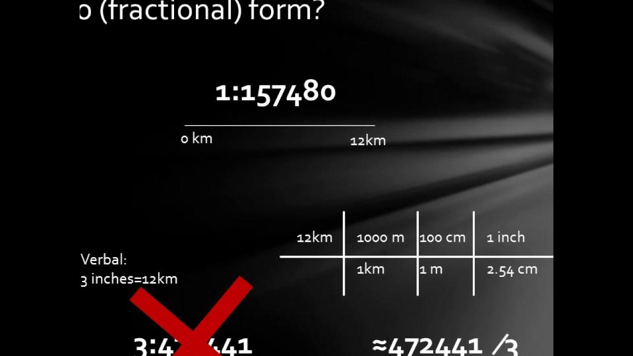 How to convert map scales (convert to ratio scale) - YouTube
