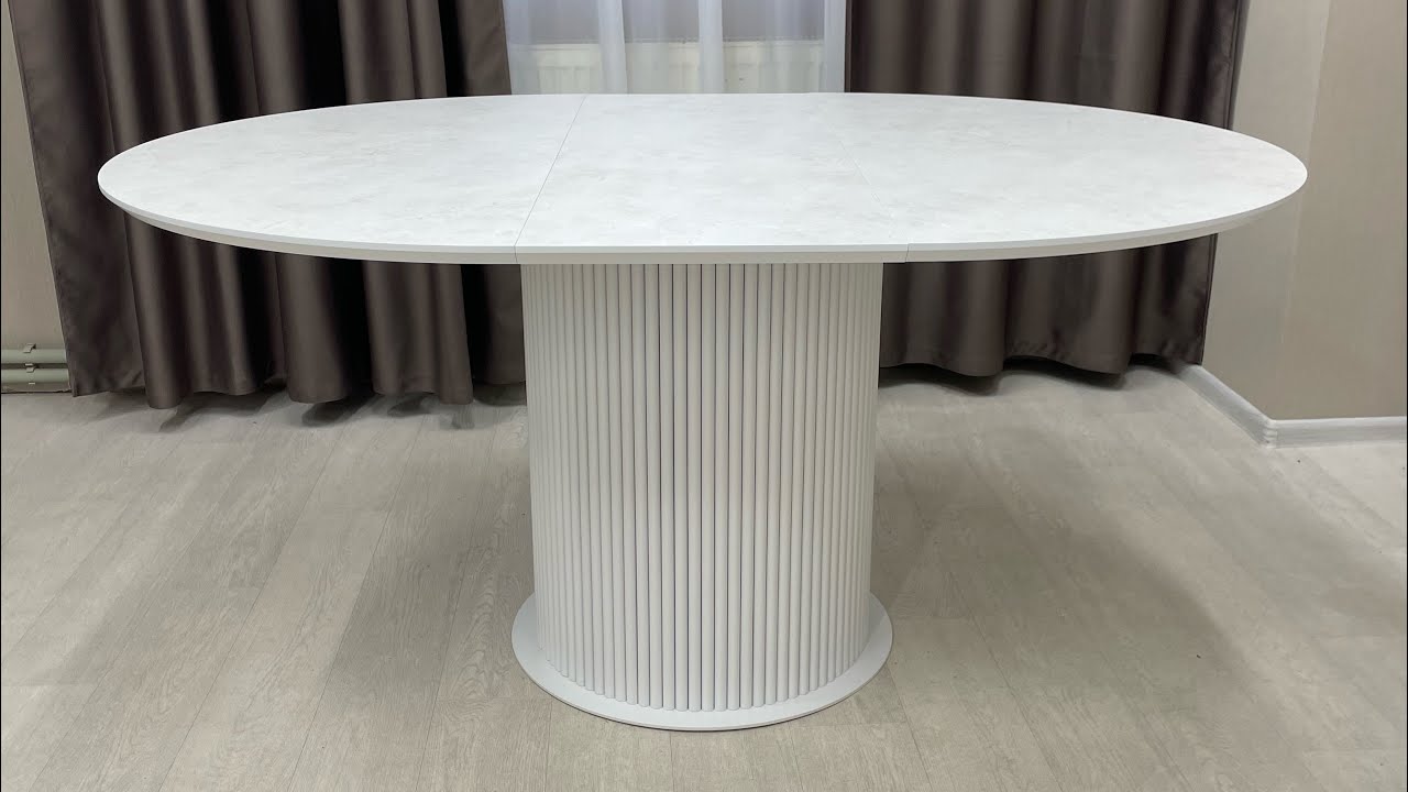 Круглий розкладний стіл (Egger F229 ST75 Мармур Кремона) SW2258 - YouTube