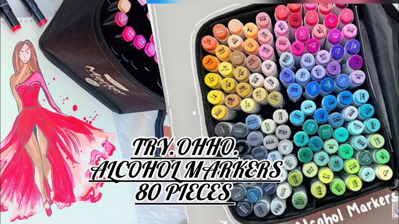 *Drw with me-trying out oHuHo alcohol markers for the first time.my ...