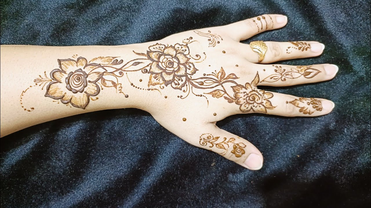 Simple elegant mehndi designs#mehndi #madismehndistudio - YouTube