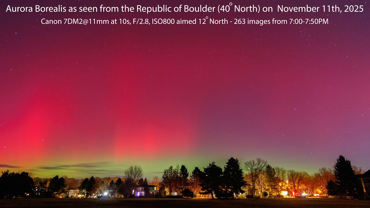 Hi-Def 4K time-lapse of the Nov 11th, 2025 Aurora Borealis from the ...