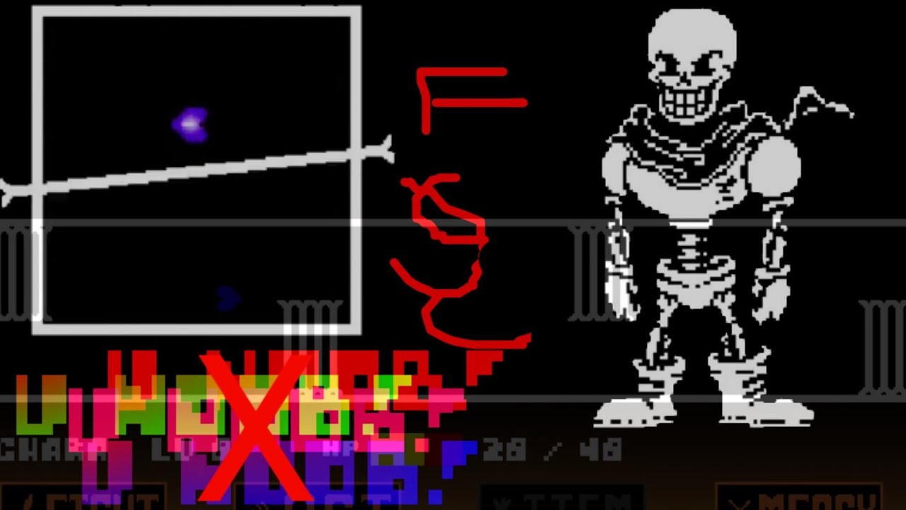 OverSave-Tale 0.23.1 Papyrus fight (normal mode) by FDY (Last attack ...