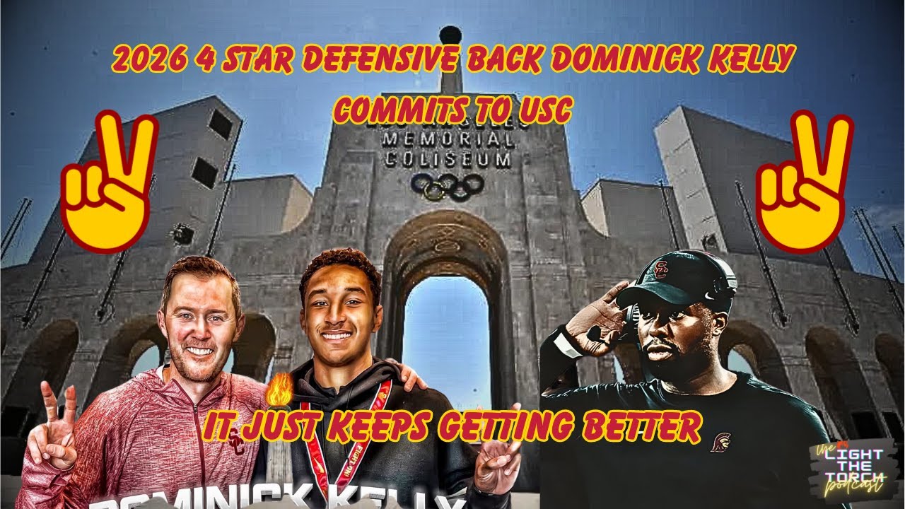 BREAKING NEWS: C/O 26 4 star DB Dominick Kelly Commits to USC - YouTube