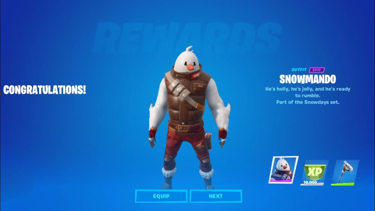 Snowmando skin + How to complete the catch a Snowy Flopper challenge ...