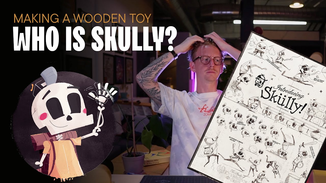 Creating a Wooden Toy as an Illustrator - Part 002 (Who is Skully ...