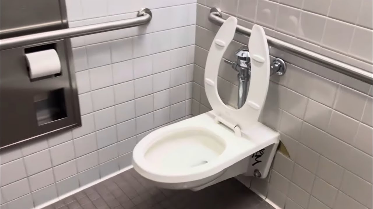 Men’s Restroom | American Standard Toilet Afwall Flush | Police ...