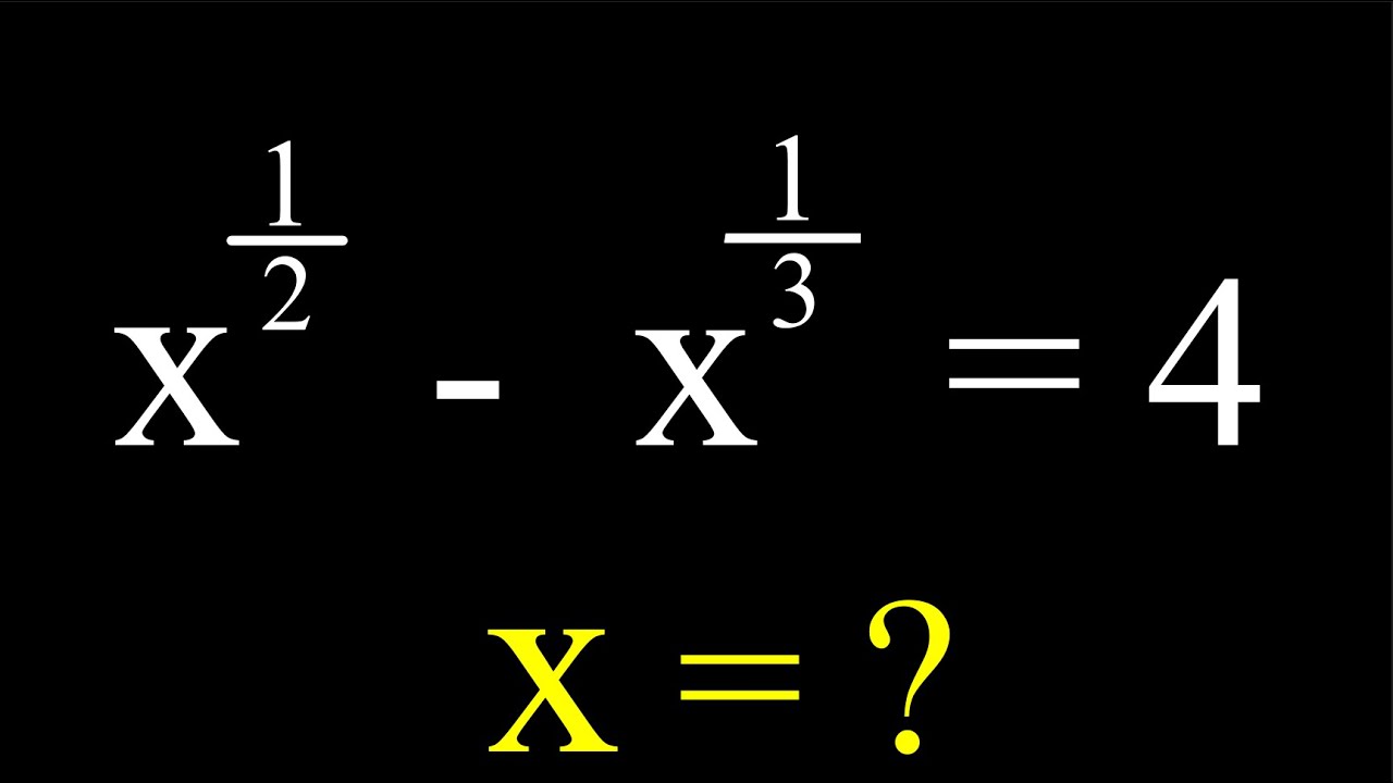 A Nice Algebra Problem | Math Olympiad | Find x=? - YouTube