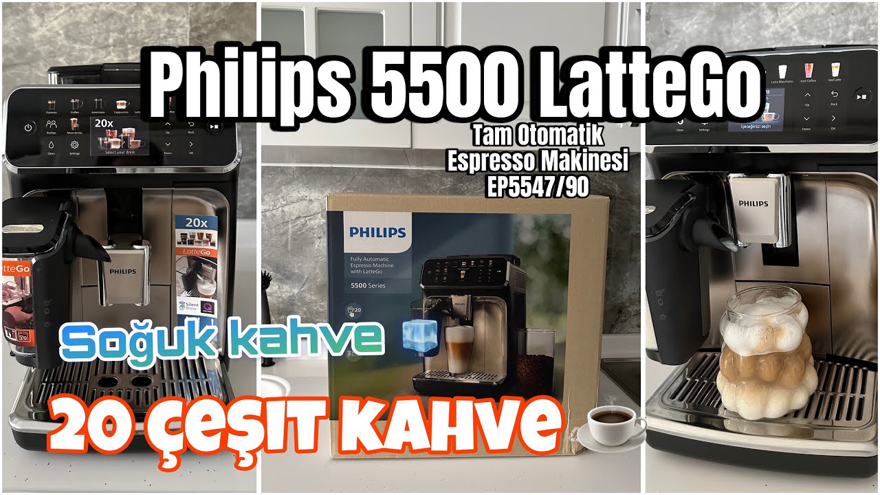 Philips 5500 LatteGo: Tam Otomatik Espresso Makinesi EP5547/90 # ...