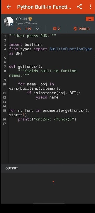 List all built-in functions | Python - YouTube