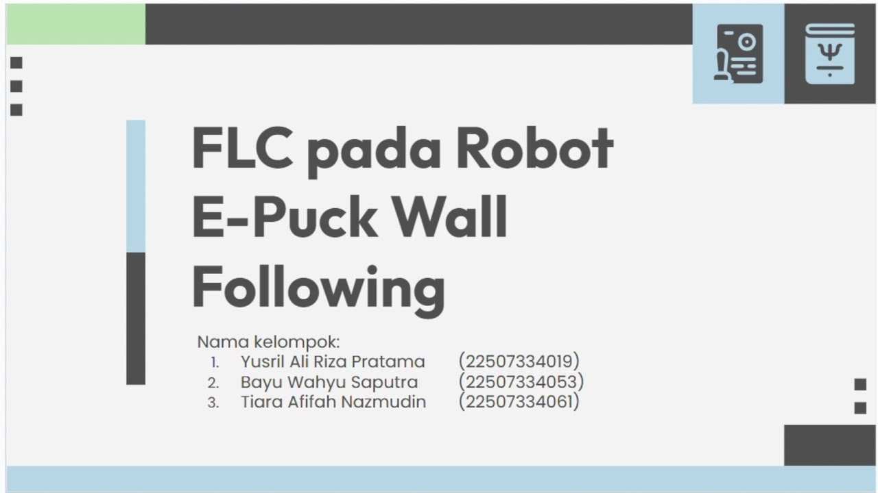 Fuzzy Logic Controller Pada Robot E Puck Wall Following Demo Simulasi Webots Youtube