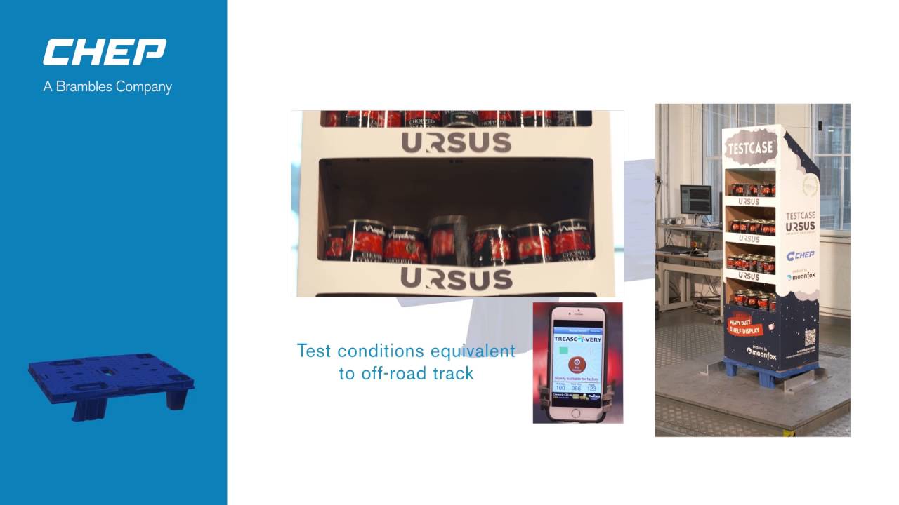 CHEP Quarterpallet static transport simulation - YouTube