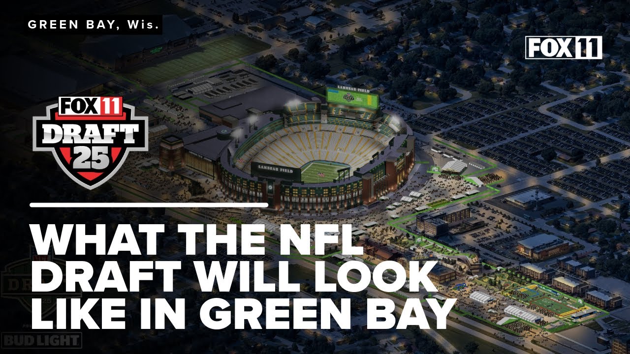 NFL releases preview of the layout for the draft in Green Bay - YouTube