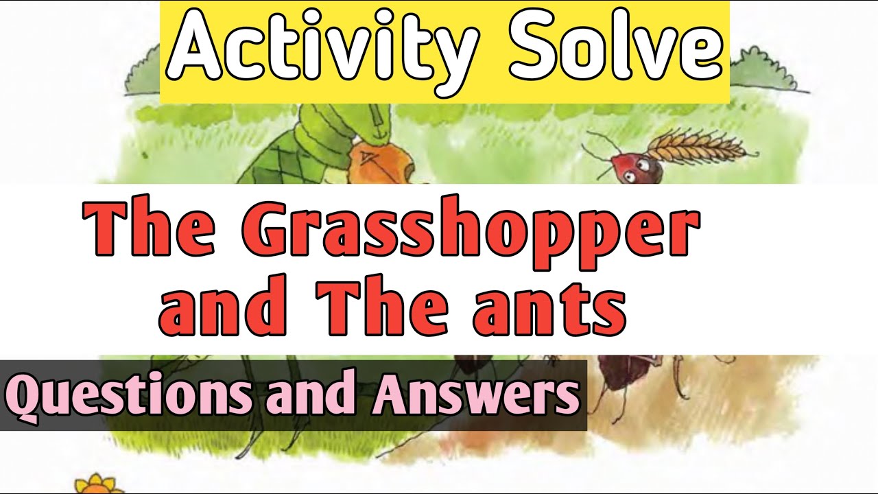 Class 3 The Grasshopper and the ant question answer /Activity solve ...