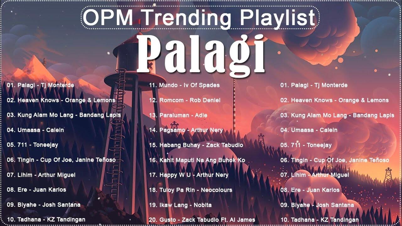 Palagi - TJ Monterde | Best OPM Tagalog Love Songs With Lyrics 2024 | OPM Trending Playlist ...