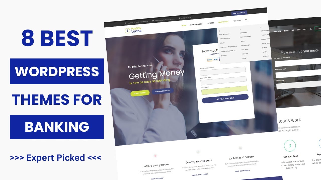 8 Best Banking WordPress Themes 2025 | Credit Card Company WordPress Theme - YouTube