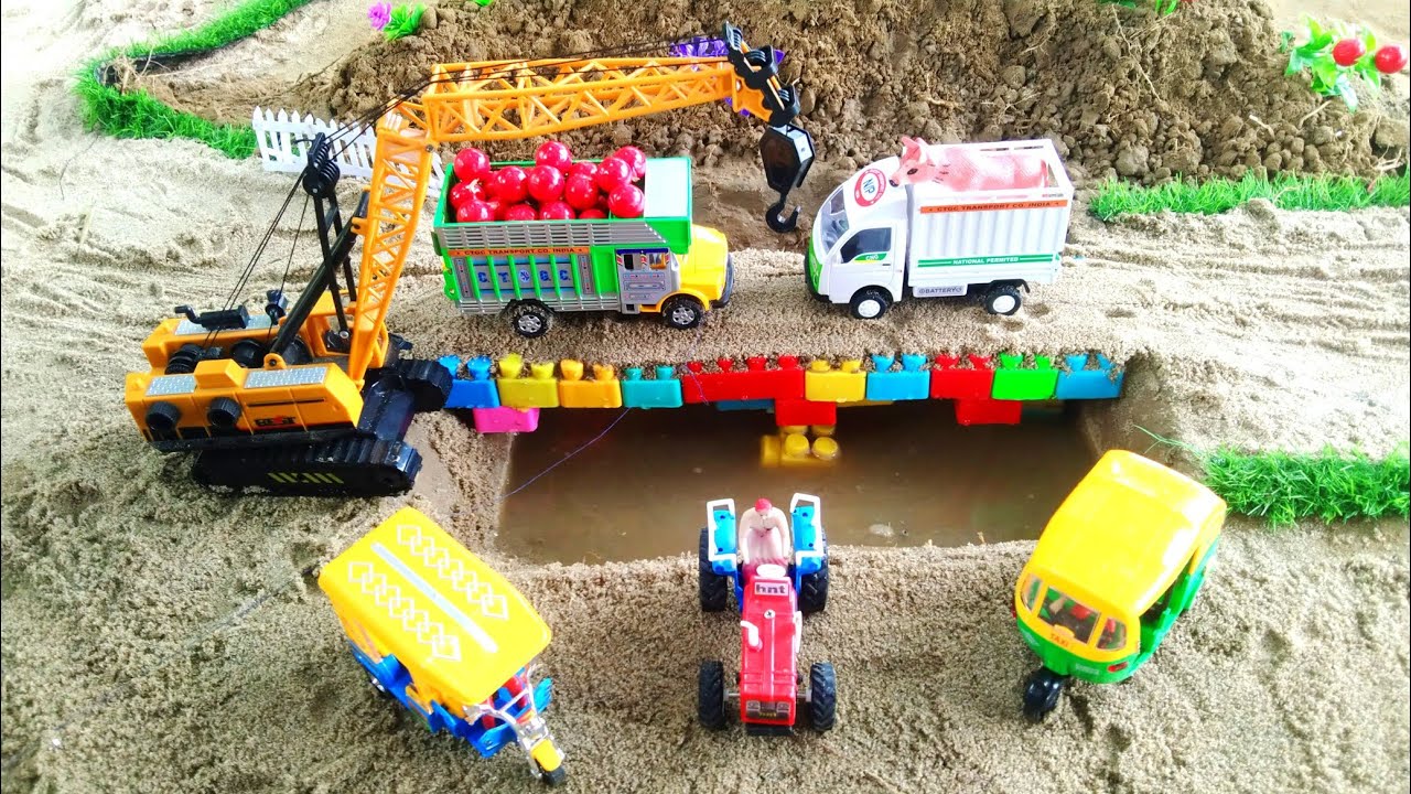 Kids toy cars.Mini tractor,Mini Lori Track ,Mini project - YouTube