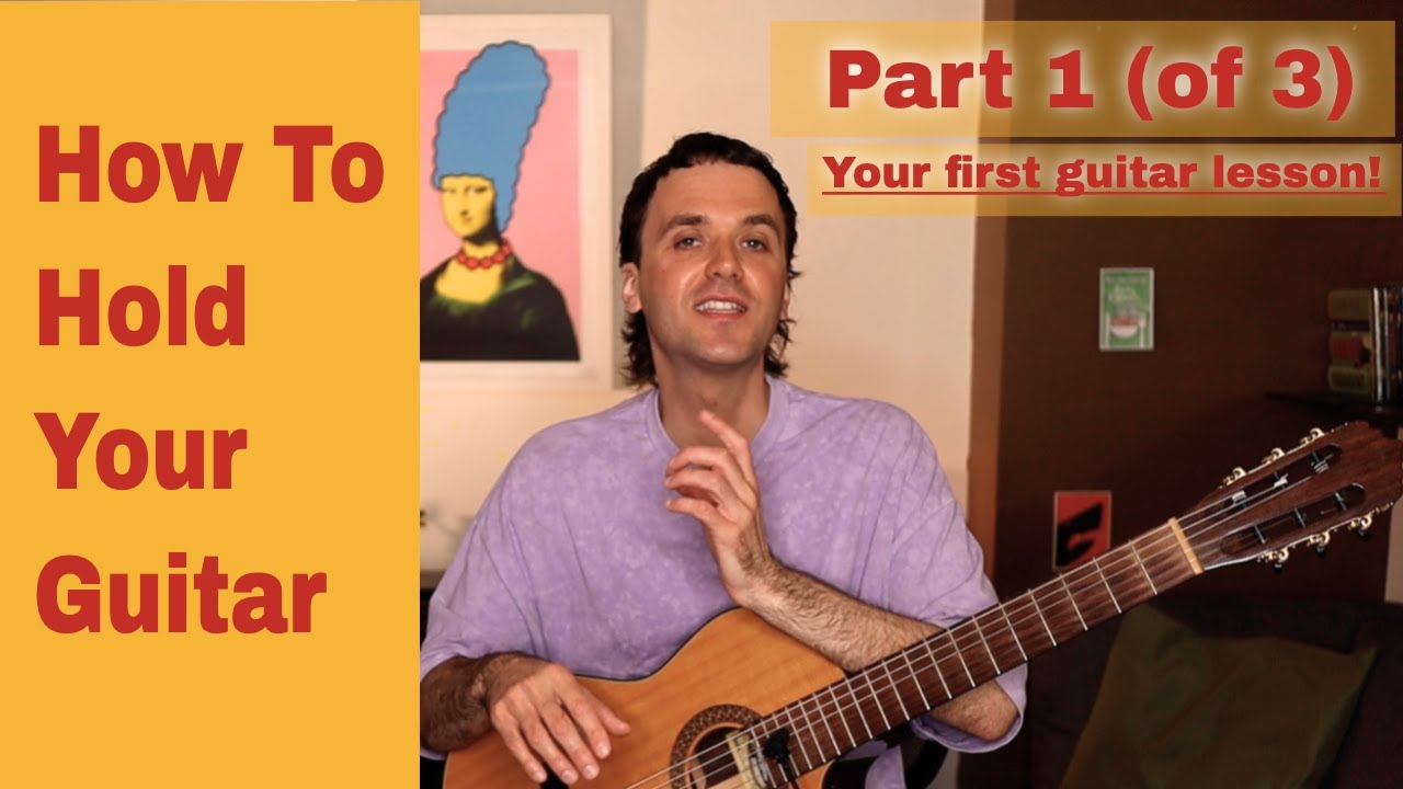 First Guitar Lessons for Beginners: How To Hold Your Guitar & Guitar ...