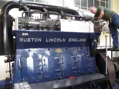 Ruston Diesel Engine - Twyford Water Works - YouTube