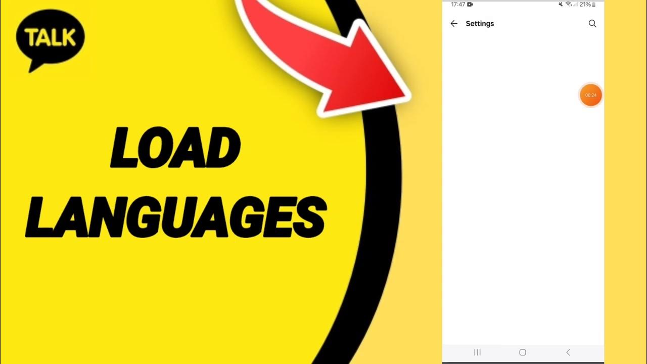 How To Load Languages On Kakao Talk App - YouTube