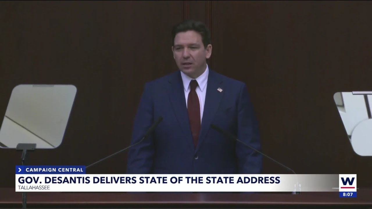 Governor Ron DeSantis busy with annual State of the State address - YouTube