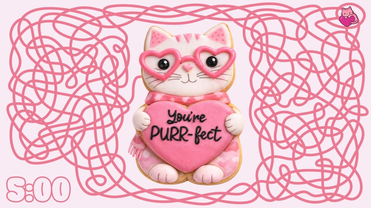 5 Minute Timer Bomb VALENTINES CAT COOKIE - YouTube