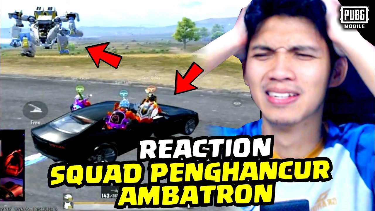 REACTION MEME PUBGM | SQUAD PENGHANCUR AMBATRON! - YouTube