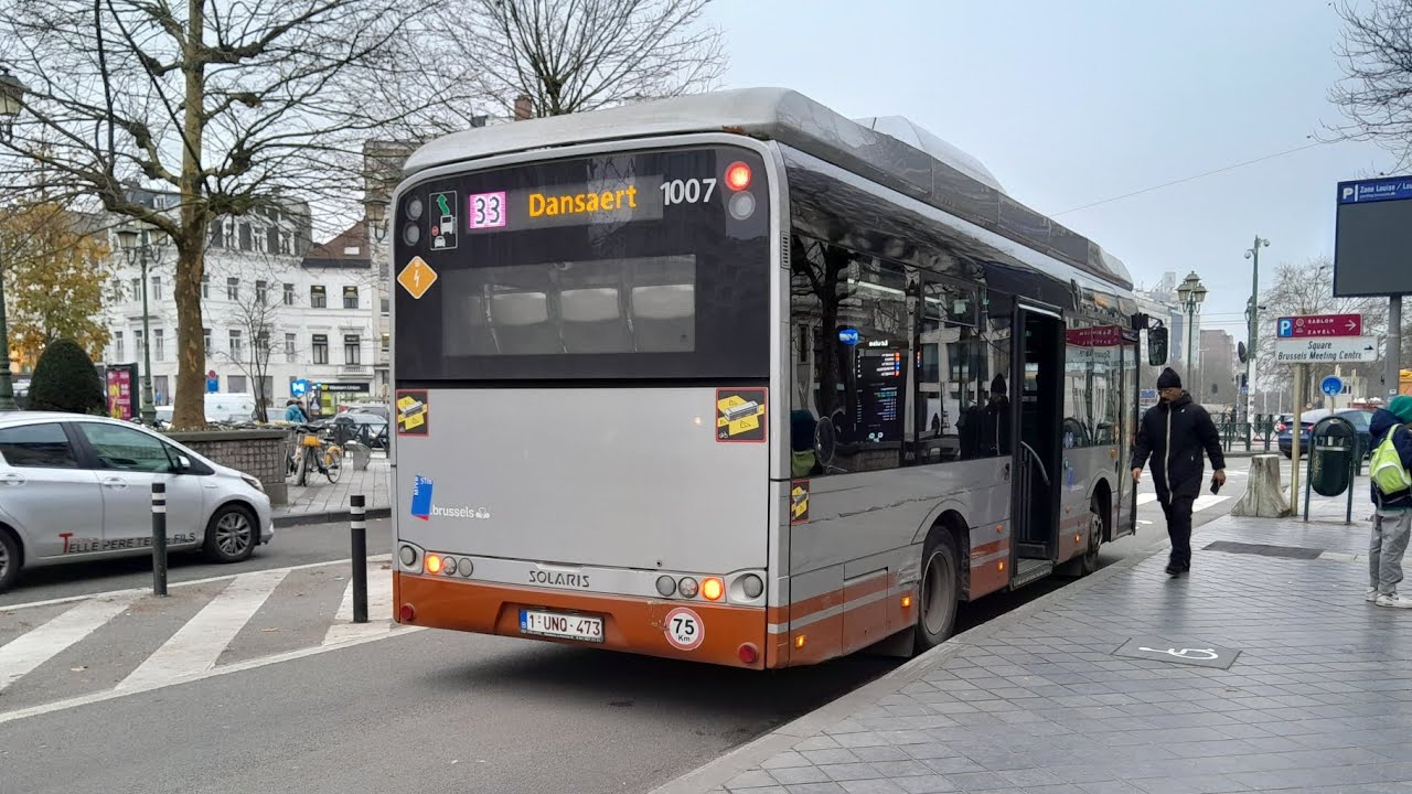 STIB Bus 33 Trajet complet (Dansaert vers Louise) dans un SOLARIS ...