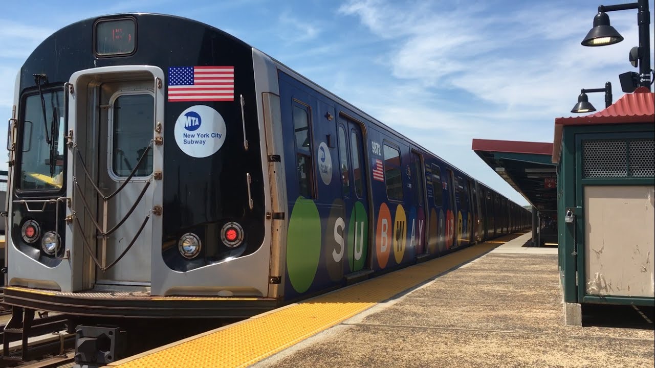 IND Culver Line: Subway Library Ad-Wrapped R160B (F) Train Ride to ...