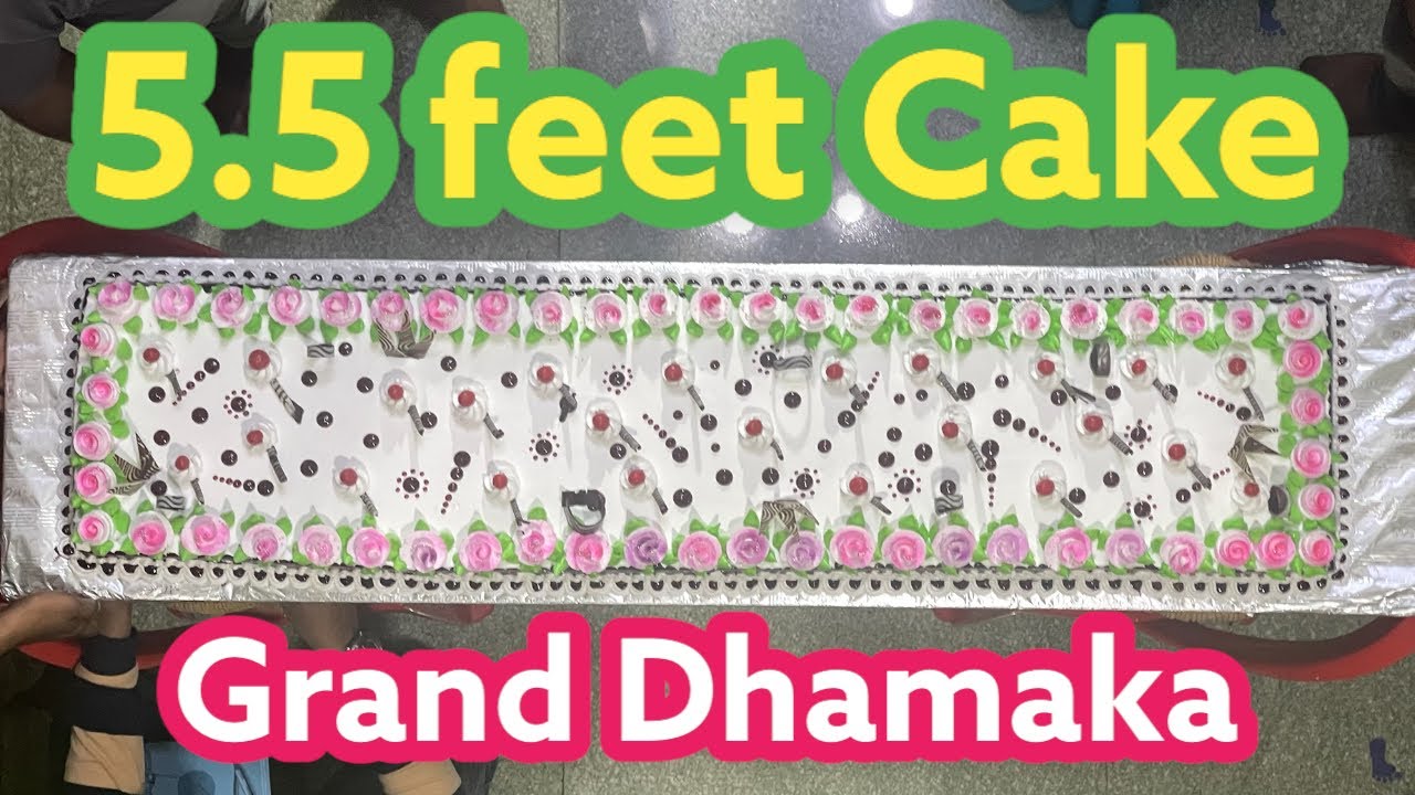 5.5 feet cake cutting | celebrations | fun and entertainment | இவ்ளோ ...