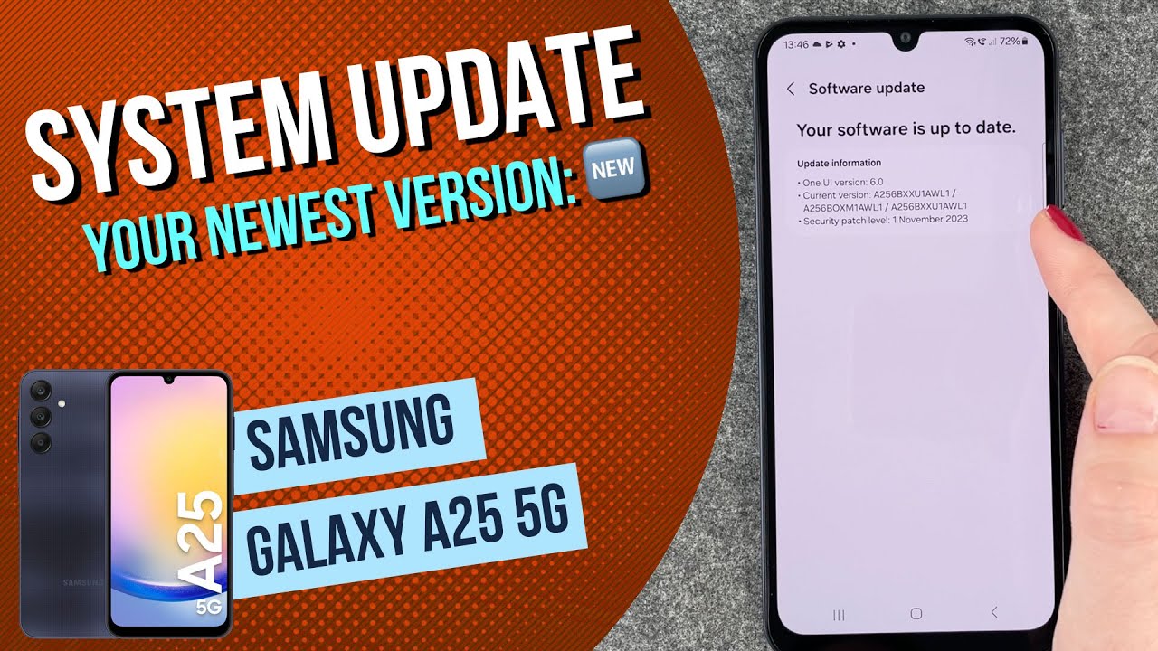 Samsung Galaxy A25 5G How to check for a software update - YouTube
