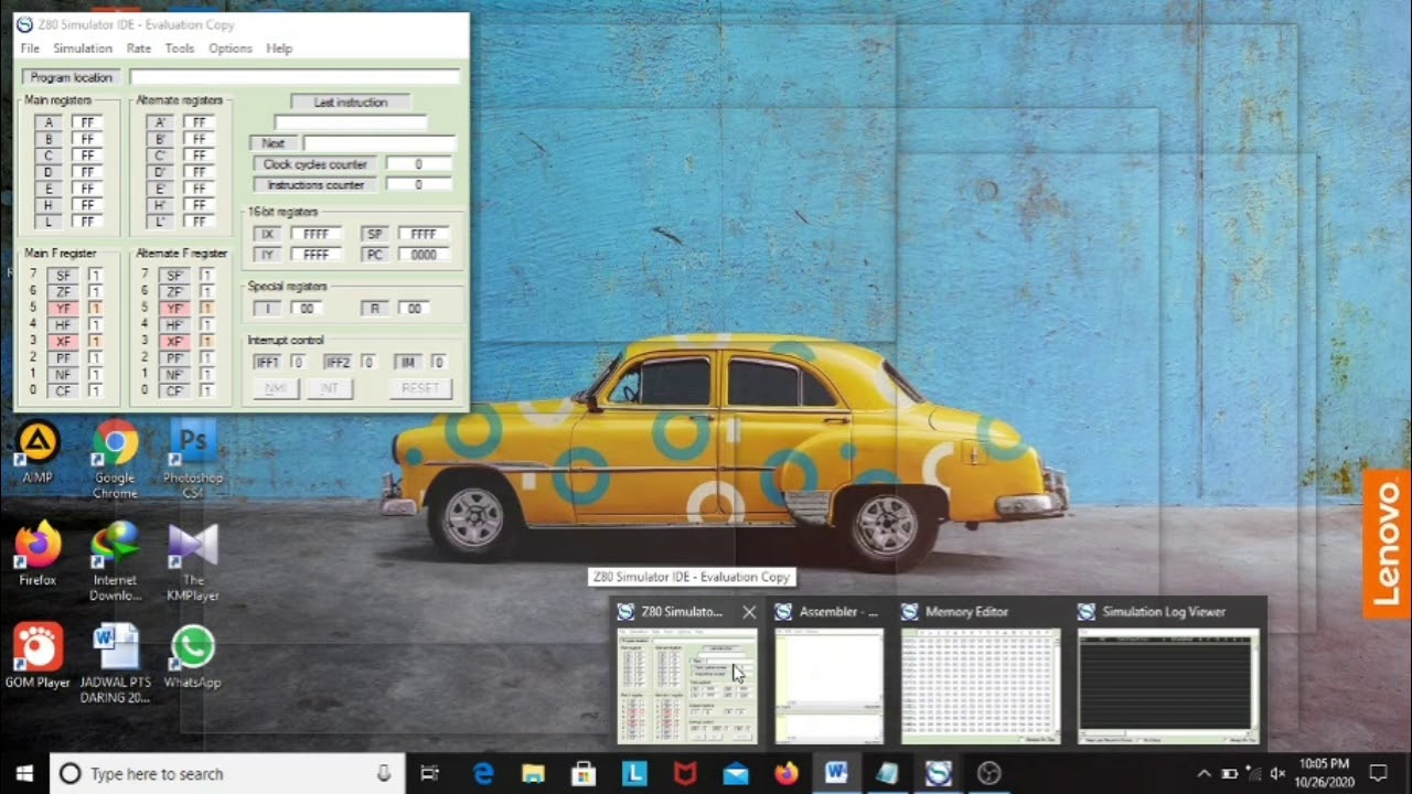 MENJALANKAN Z80 SIMULATOR. - YouTube