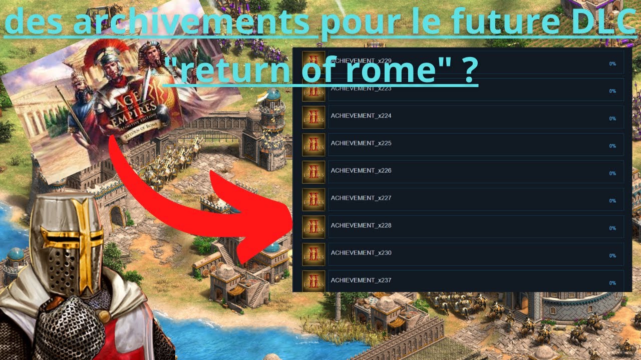 Spéciale : des nouveau succès sur AOE 2 DE sur steam , un nouveau DLC ...