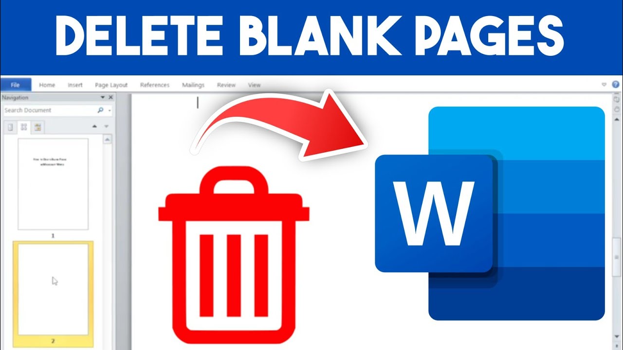 How to Delete Blank Page in Word | How to Delete Page in Word - YouTube