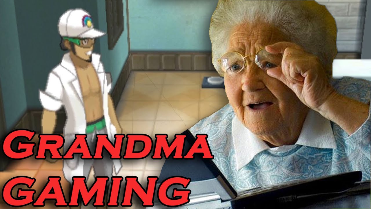 Making my grandma play Pokemon Ultra Moon | Grandma Gaming [2] - YouTube