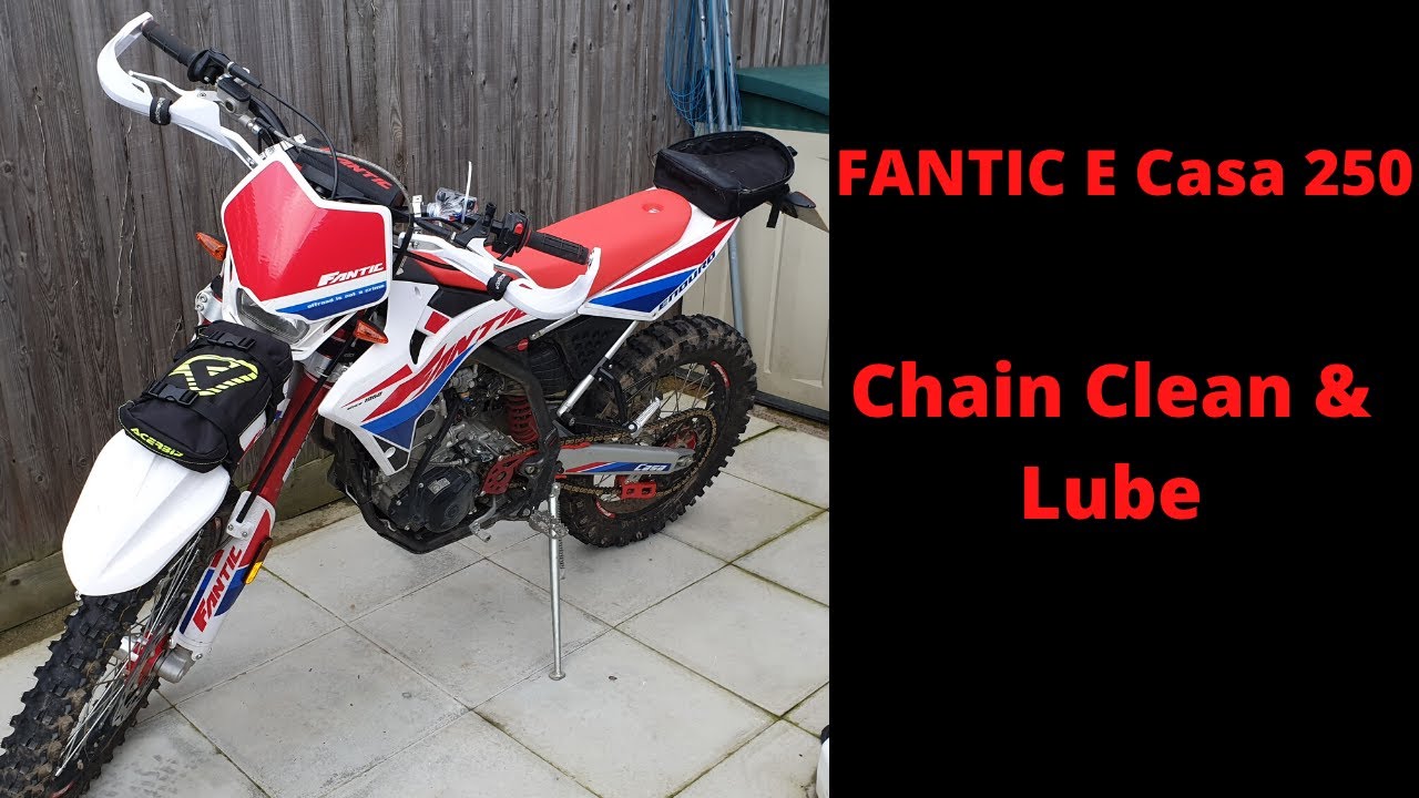 FANTIC E Casa 250 Chain Clean and Lube - Maintenance Time - YouTube