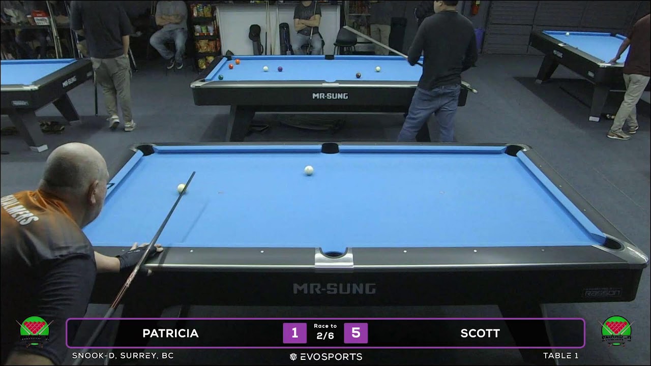 PATRICIA vs SCOTT - SNOOK-D - TABLE 1 | EvoSports - YouTube