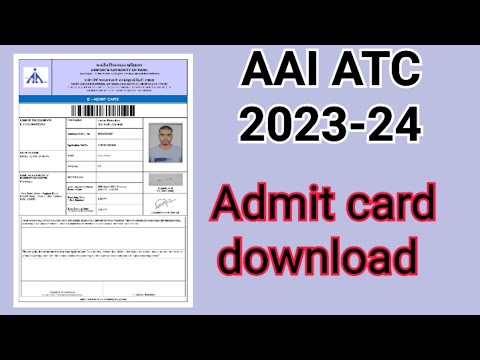️ATC Admit Card 2023 Download Kaise Kare How to Download AAI Junior ...