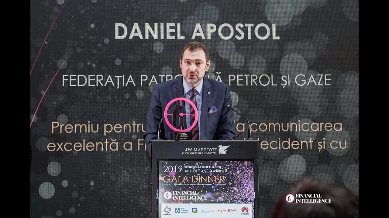 Premiu Daniel Apostol, FPPG, la Gala Financial Intelligence 2019 - YouTube