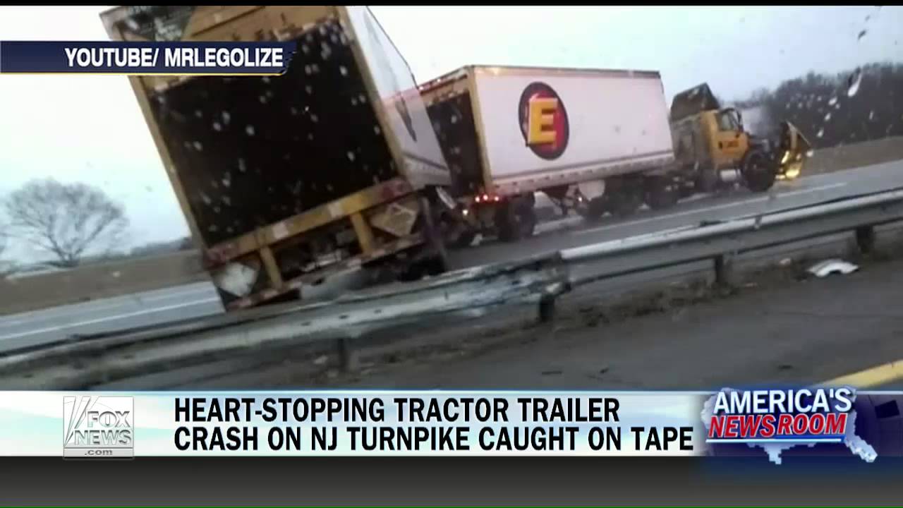 Heart stopping tractor trailer crash caught on tape Fox News Video ...