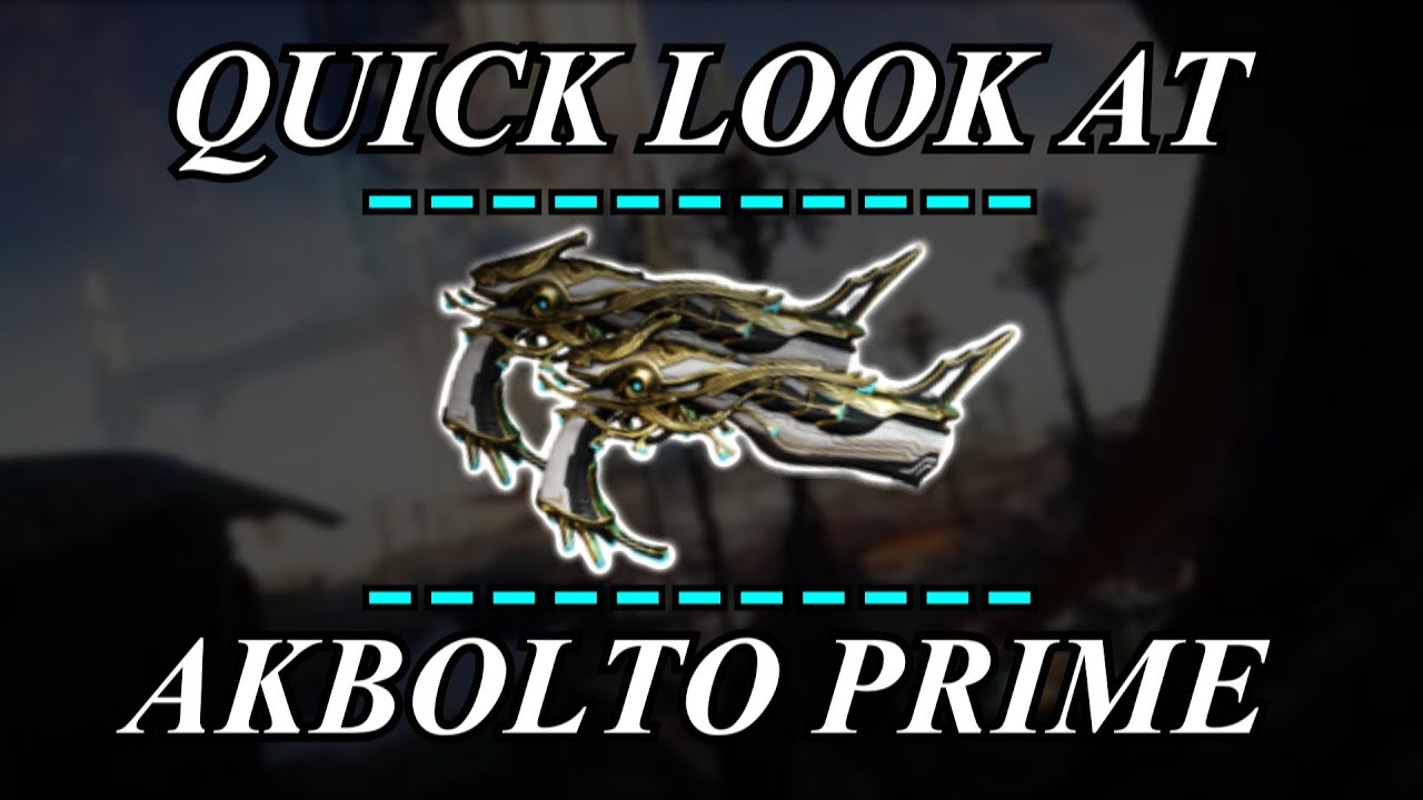 Warframe - Quick Look At: AkBolto Prime (3 Forma) - YouTube