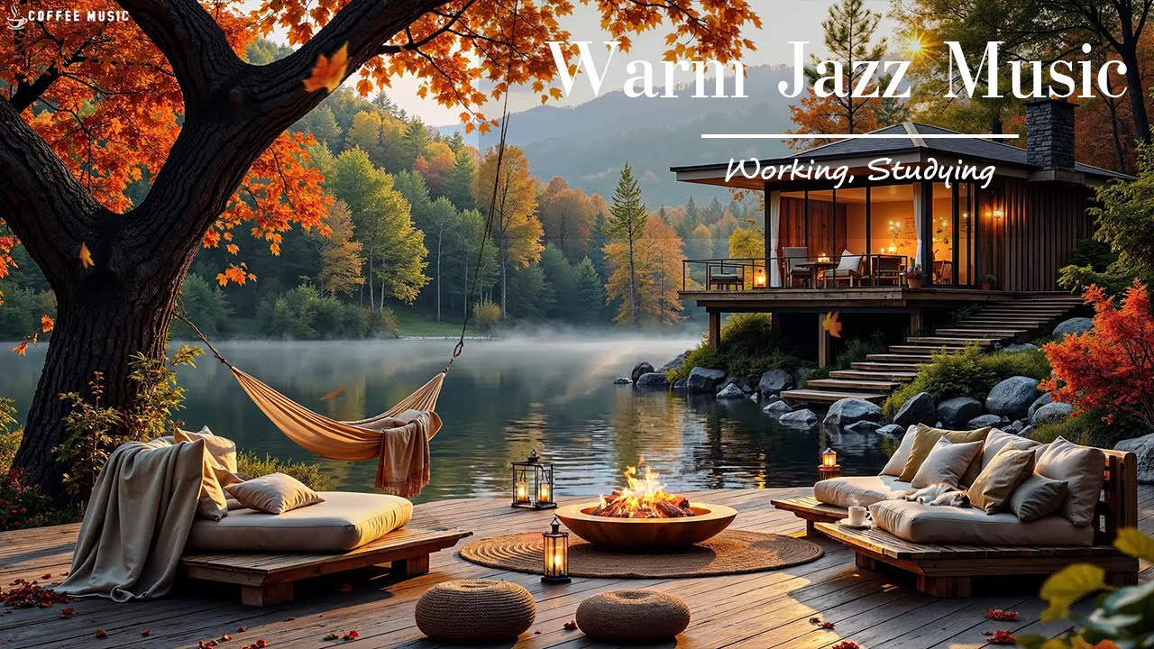 Warm Jazz Music at Fall Coffee Shop Ambience 🍂 Relaxing Piano Jazz ...