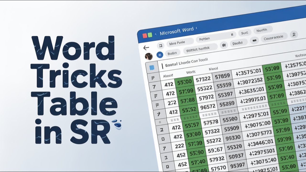 WORD TRICKS TABLE IN SR NO Revealed - YouTube