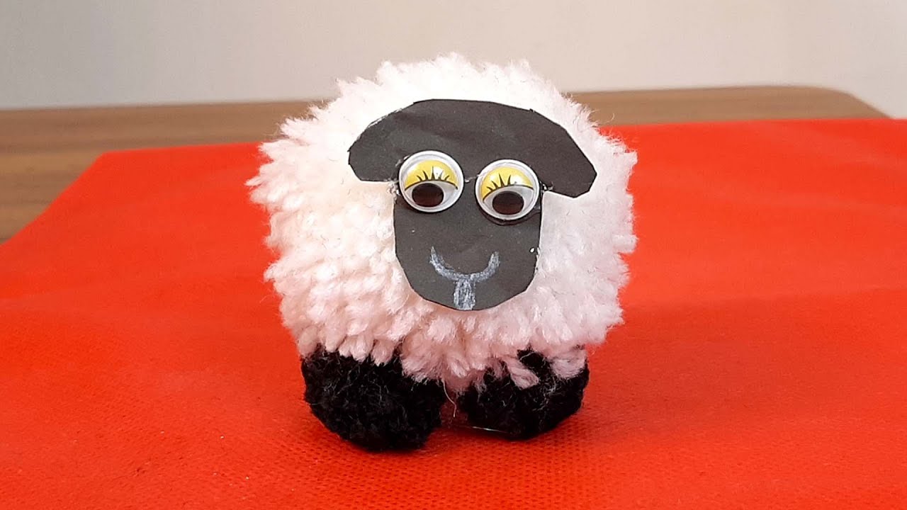 DIY Woolen Crafts | Pom Pom sheep Making | Woolen sheep craft - YouTube