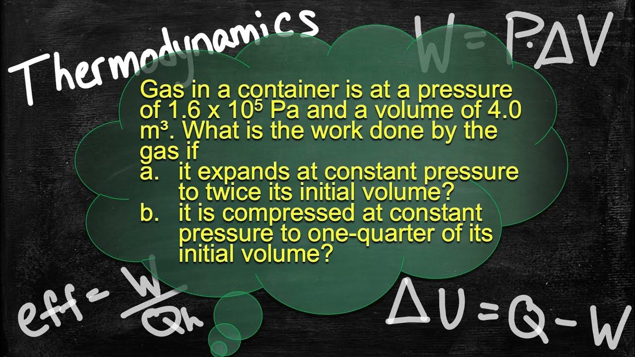Physics Problem Solver Walk-Through Thermodynamics - Solving Heat and Work Problems 2 - YouTube
